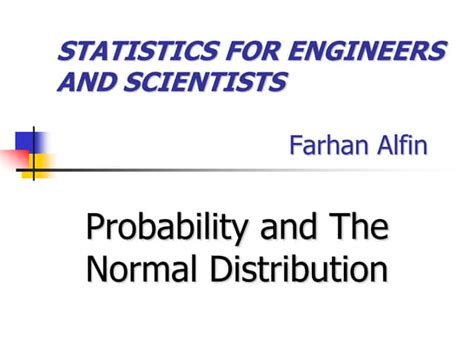 Statistics Normal Distribution Pptx
