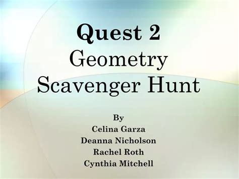 Ppt Quest 2 Geometry Scavenger Hunt Powerpoint Presentation Free