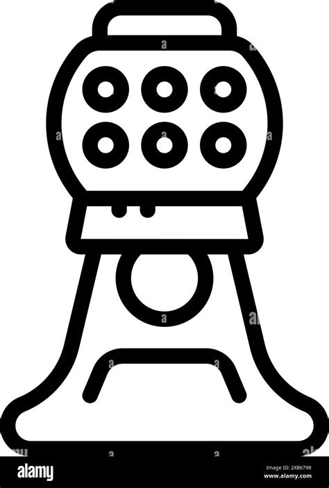 Bubble Gum Machine Standing On A Tripod With A Full Load Of Chewing Gum