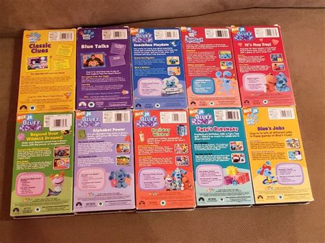 Nick Jr Blues Clues Vhs Lot Discoveries Special Blues Big Pajama The
