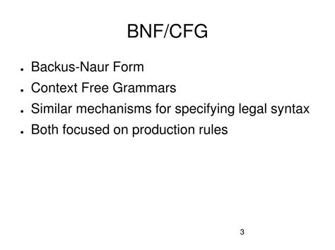 ppt compilation backus naur form bnf and context free grammars