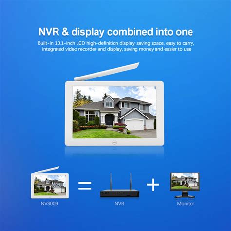 Crony Nvs009 4ch Lcd Ip Wifi Kit 1080p Cctv Camera System Home Securit