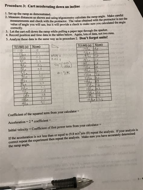 Solved Objectives Calculate The Acceleration Due To Gravity Chegg
