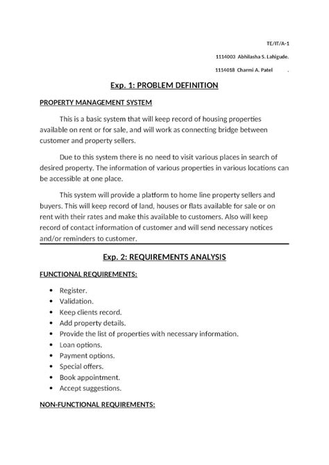 Docx Online Property Management System Design Document Dokumentips