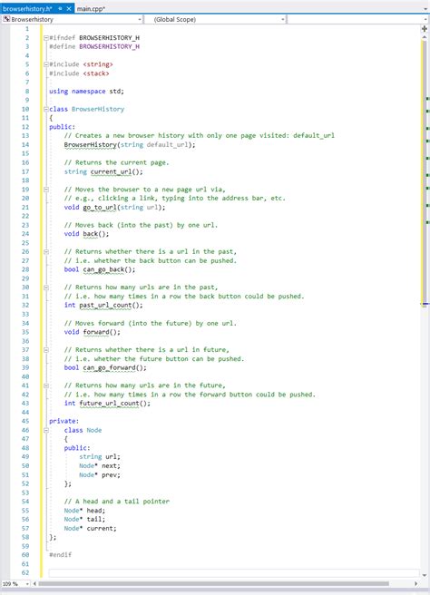 Solved Using A Double Linked List For A Browser History