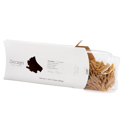 Zaccagni Organic Whole Wheat Penne Rigate Pasta 11lbs500g