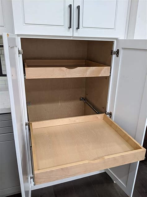 32 Width Pull Out Drawer Wood Pull Out Tray Roll Out Drawer Box