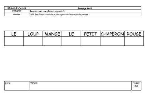 Bar Chart French Language Worksheet