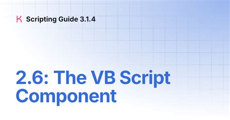 26 The Vb Script Component Scripting Guide 314
