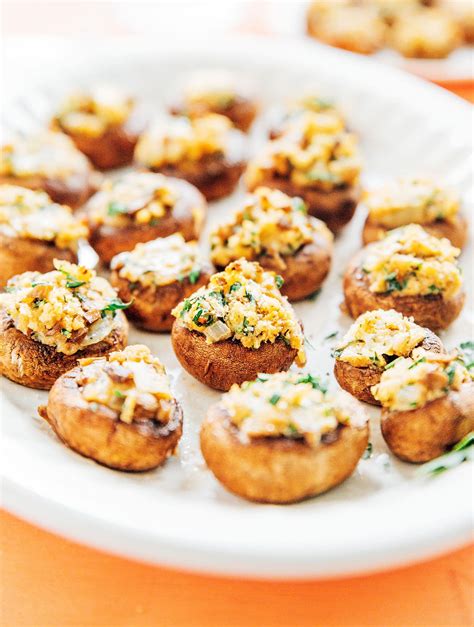 Herby Cream Cheese Stuffed Mushrooms Live Eat Learn