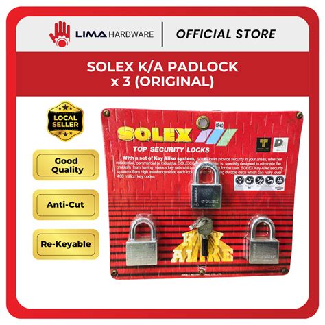 Solex Ka Padlock 40mm X 3 Original Shopee Malaysia