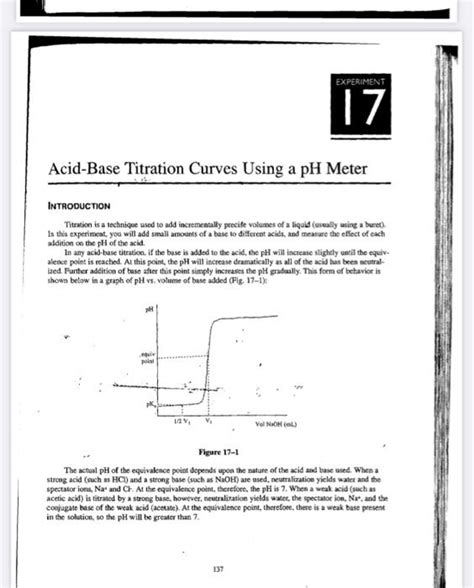 Acid Base Titration Curves Using A Ph Meter