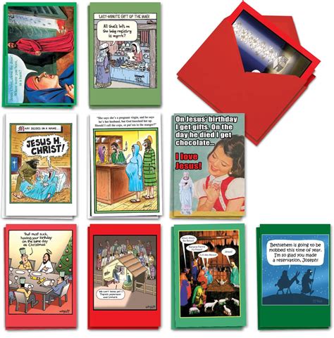 Nobleworks 36 Assorted Box Set Humorous Christmas Thank