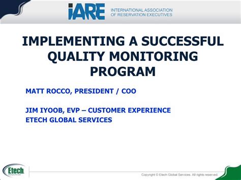 Pdf Implementing A Successful Quality Monitoring Program€¦ · World