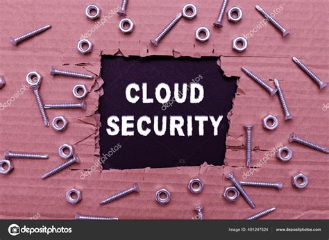 Hand Writing Sign Cloud Security Internet Concept Imposing A Secured