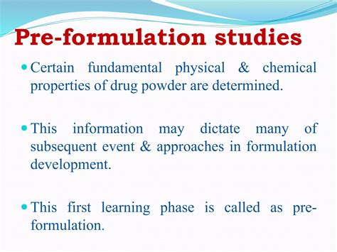 Preformulation Ppt