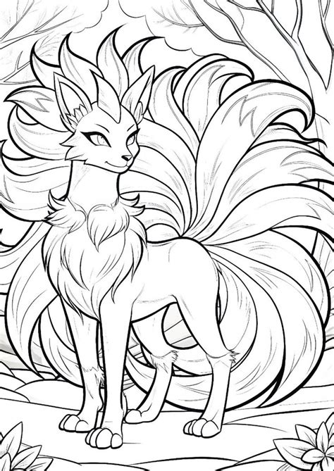 Ninetails Pokemon Coloring Pages 2025
