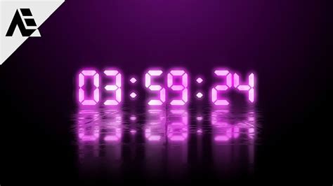 After Effects Tutorial Countdown Timer Floor Reflection Effect No