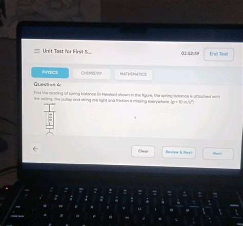 Unit Test For First S End Test Physics Studyx