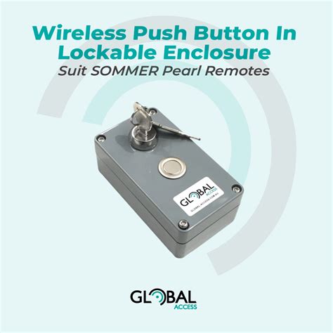 Wireless Push Button In Lockable Enclosure Suit Sommer Pearl Remotes