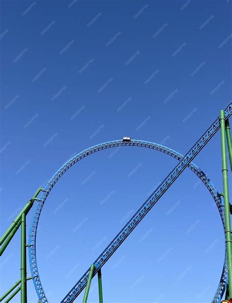 Premium Photo Metal Structure Of A Roller Coaster In An Amusement Park