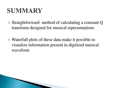 ppt calculation of a constant q spectral transform powerpoint