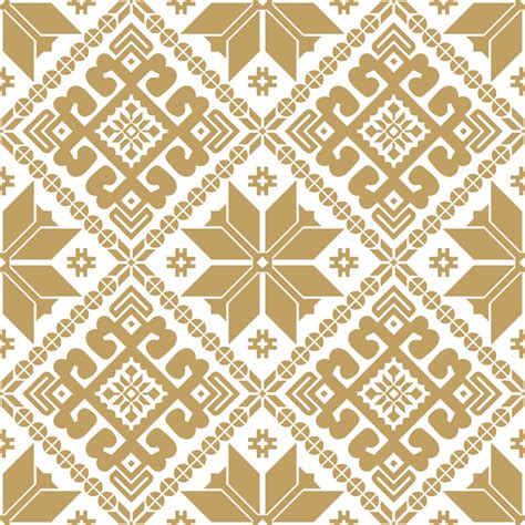 Traditional Indonesian Songket Weaving Ornament Design Pattern Elements