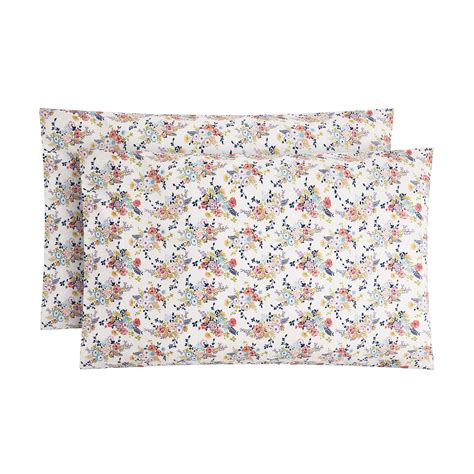 Mainstays 2 Piece 300 Thread Count Multicolor Multi Floral Cvc Cotton