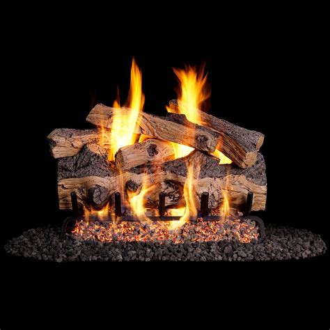 Fireplaces Direct Real Fyre Gso Gnarled Split Oak Vented Gas Log Set