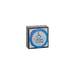 SSP Surface Blue Rim Stainless Steel Waterproof Exit Button Disabled Logo