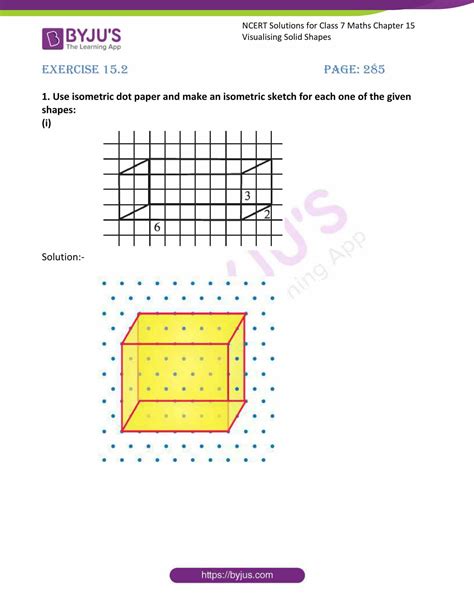 NCERT Solutions For Class 7 Maths Chapter 15 Visualising Solid Shapes