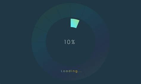Premium Vector 10 Percent Loading User Interface A Futuristic Loading Icon Colorful Loading