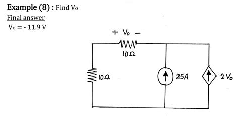 Solved Example Find Vo Final Answer V V Chegg Com
