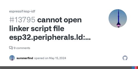 Cannot Open Linker Script File Esp32peripheralsld No Such File Or Directory Idfgh 12821