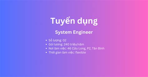 Tuyển Dụng System Engineer Vhost