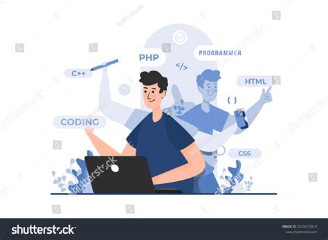 Programmer Multitasking Illustration Concept Stock Vector Royalty Free 2025610919 Shutterstock