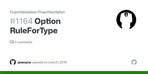 Option Rulefortype · Issue 1164 · Fluentvalidationfluentvalidation