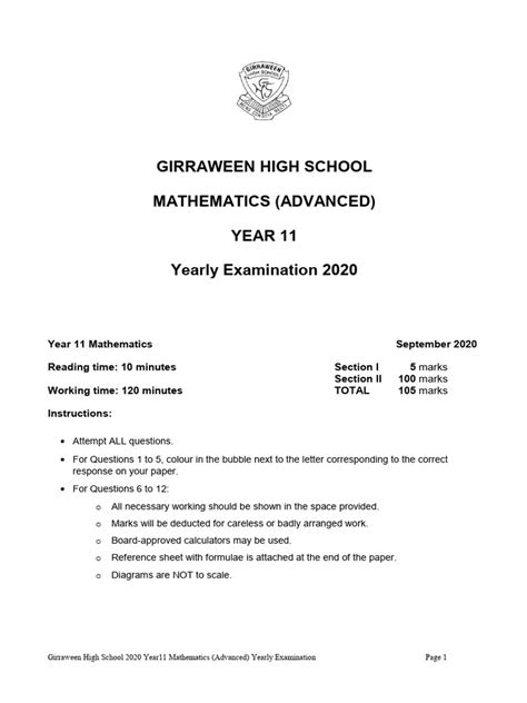 Girraween 2020 2u Prelim Pdf