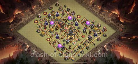 Best Anti 3 Stars War Base Th10 With Link Hybrid Town Hall Level 10