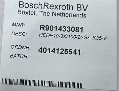 HEDE10-3X/100/2/-GA-K35-V NAP Techniek B.V. Direct een scherpe offerte!