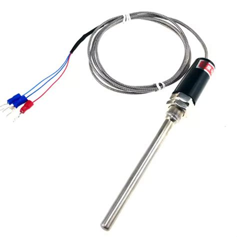 PT100 Temperature Sensor 3 Wire SMT With Threaded Probe PT1000 Alibaba