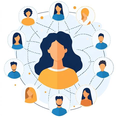 An Illustration Of A Linkedin Profile Page With Networking Connections