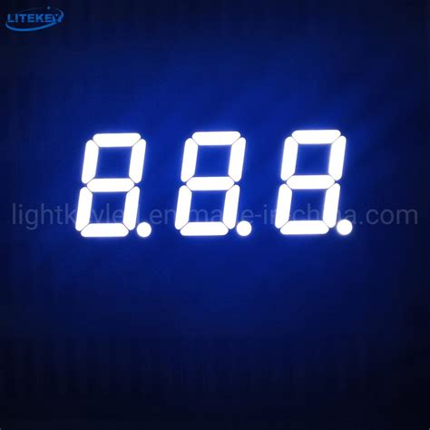Rohs Compliant Odm Oem 3 Digit 7 Segment Display White China Custom 7