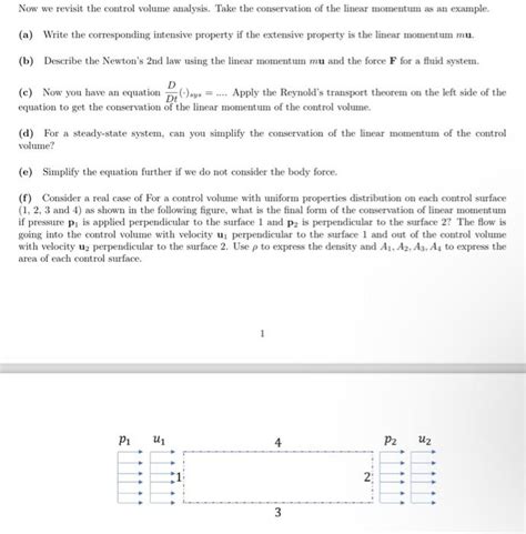 Solved Now We Revisit The Control Volume Analysis Take The