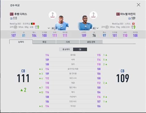 맨시티 수비수 둘 중에 골라주세요 Ea Fc 온라인 에펨코리아