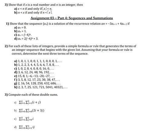 solved 3 show that if x is a real number and n is an integer then a x