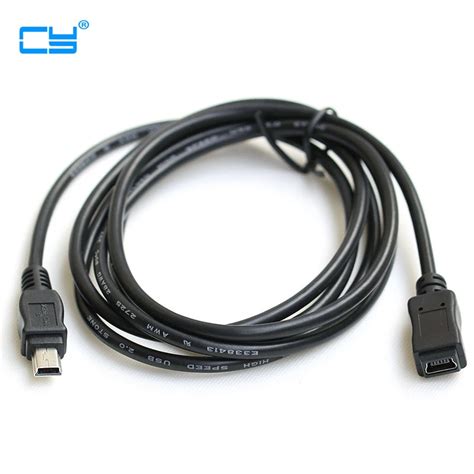 Hot Sale 1pcs Black Light Adapter Cable 50cm150cm Mini Usb B 5pin Male