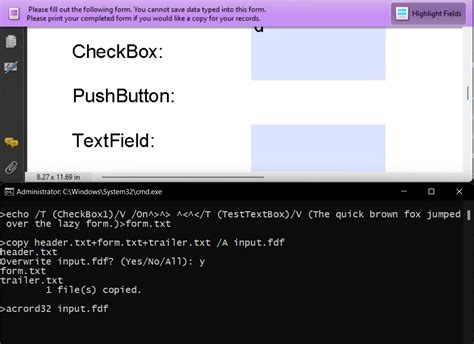 Can I Use A Batch Script To Fill Form Fields In A Pdf Document Stack