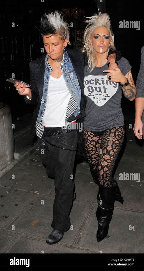 Jodie Marsh And Her Girlfriend Nina Leave Volstead Nightclub And Walk