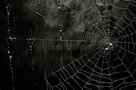 Real Creepy Spider Webs On Banner Halloween Stock Illustration Illustration Of Scary Real